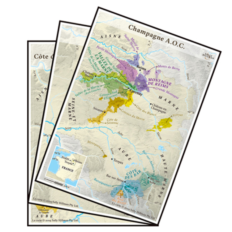 Champagne Maps - Sally Hillman